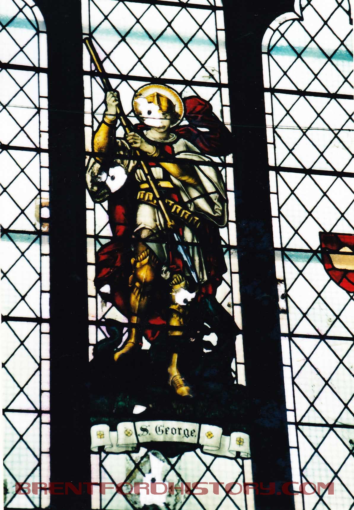 St George window – The History of Brentford